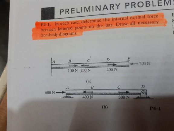 Solved PRELIMINARY PROBLEM P4-1. In each case, determine the | Chegg.com