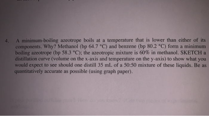 A minimum-boiling azeotrope boils at a temperature | Chegg.com