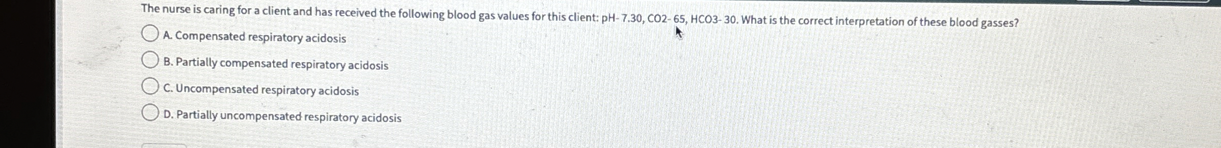 Solved The nurse is caring for a client and has received the | Chegg.com