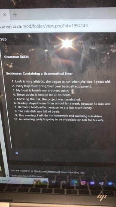 the grammatical errors are to found | Chegg.com