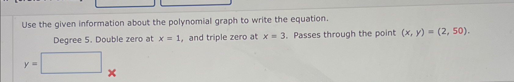Solved Use the given information about the polynomial graph | Chegg.com