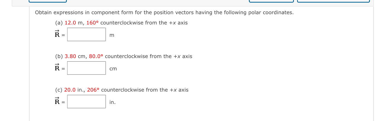 Solved Obtain expressions in component form for the position | Chegg.com