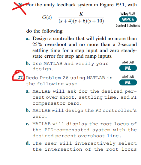 Tor the unity feedback system in Figure P9.1, | Chegg.com