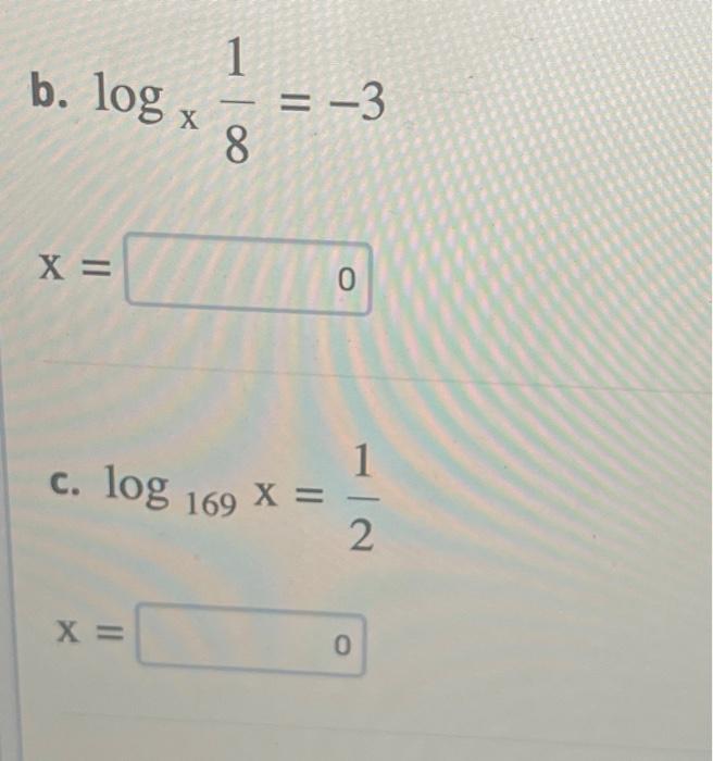 Solved Solve the logarithmic equations for x : a. log464=x | Chegg.com