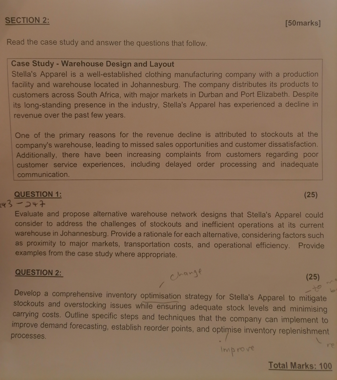 Solved SECTION 2:[50marks]Read the case study and answer the | Chegg.com