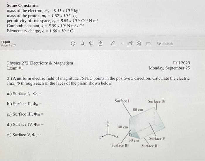 Solved Some Constants: mass of the electron, me=9.11×1031 kg | Chegg.com