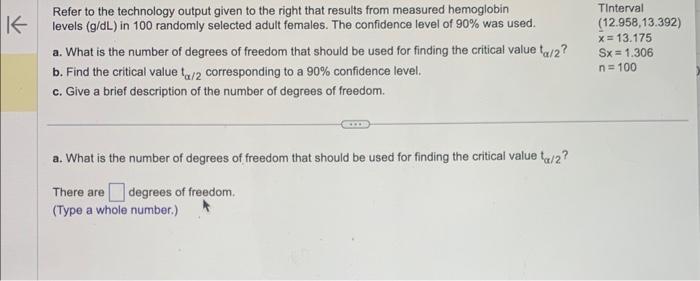Solved Refer to the technology output given to the right | Chegg.com
