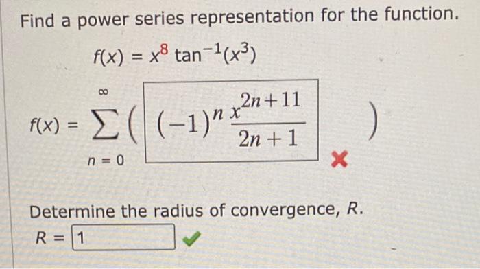 Solved Find a power series representation for the function. | Chegg.com