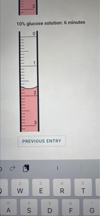 Solved 10% Glucose Solution 10% glucose solution: Initial | Chegg.com
