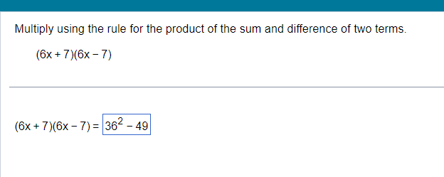 Solved Multiply using the rule for the product of the sum | Chegg.com