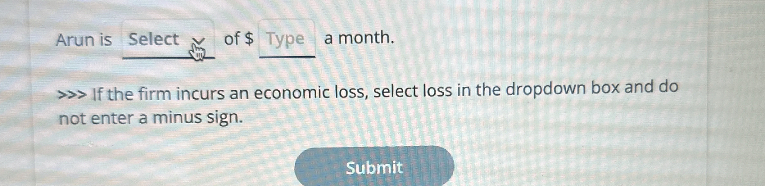 Solved Arun is q, ﻿of $ ﻿a month. | Chegg.com