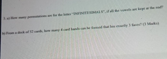 Solved a) ﻿How many permutations are for the letter | Chegg.com