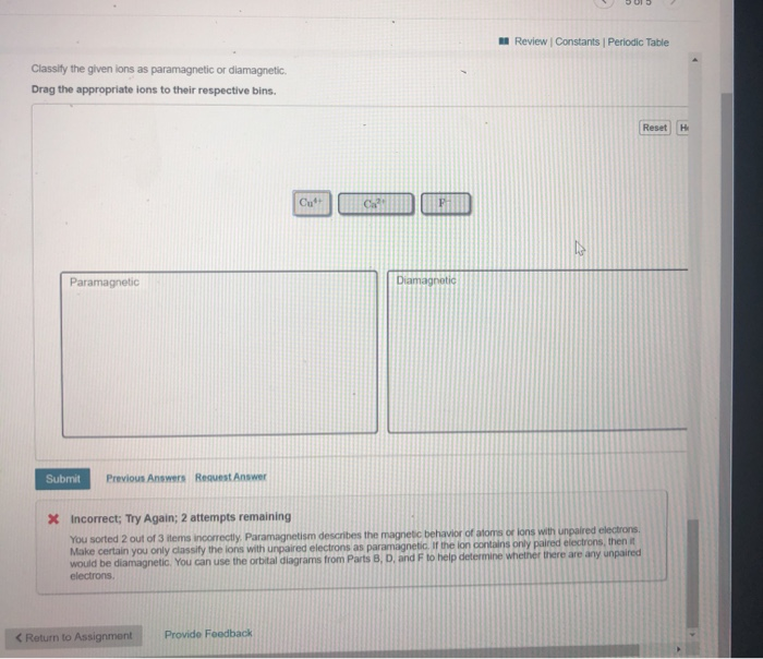 Solved Review Constants Periodic Table Classify the given | Chegg.com