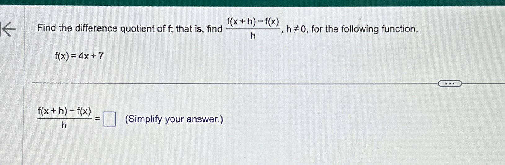 Solved Find the difference quotient of f; that is, ﻿find | Chegg.com