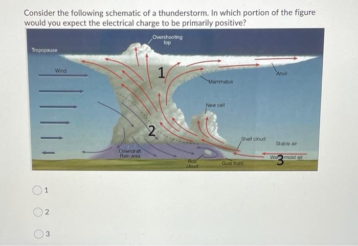 Solved Consider the following schematic of a thunderstorm. | Chegg.com