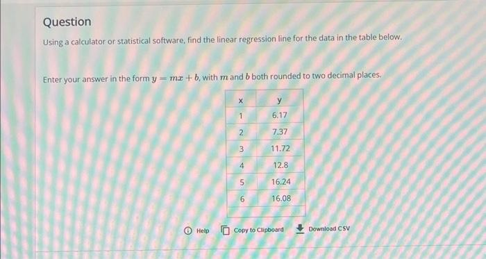 Solved Using a calculator or statistical software, find the | Chegg.com
