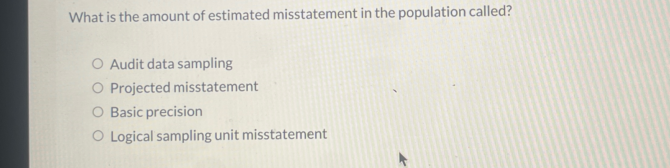 Solved What Is The Amount Of Estimated Misstatement In The