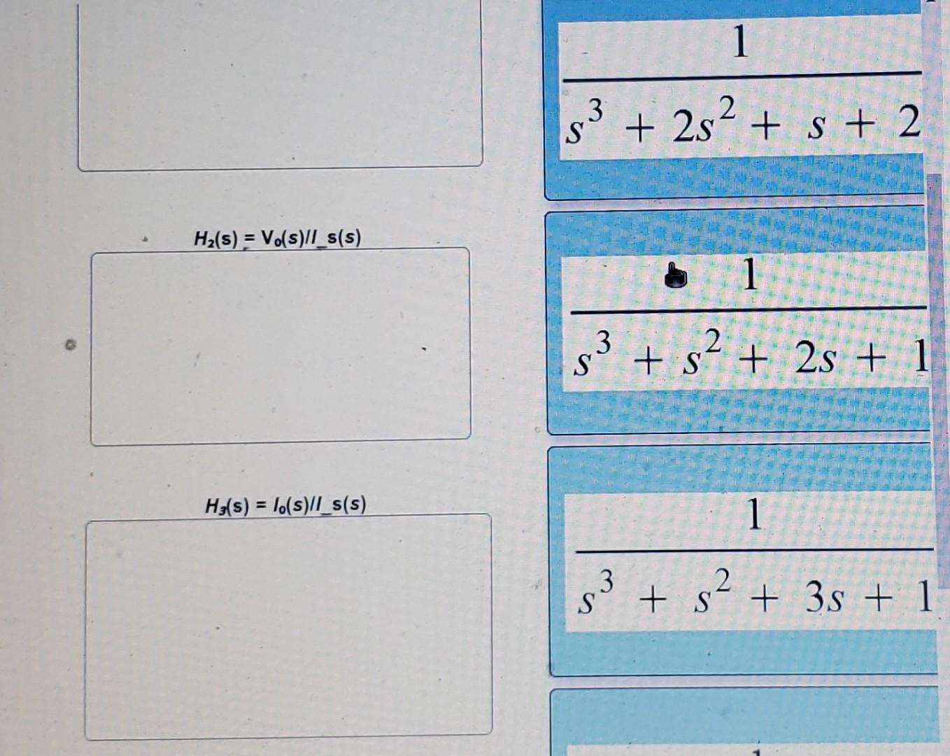 Solved Click and drag the transfer functions to their | Chegg.com