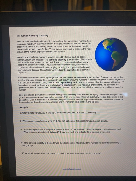 Solved The Earth s Carrying Capacity Prior To 1950 The Chegg solved-the-earth-s-carrying-capacity-prior-to-1950-the-chegg