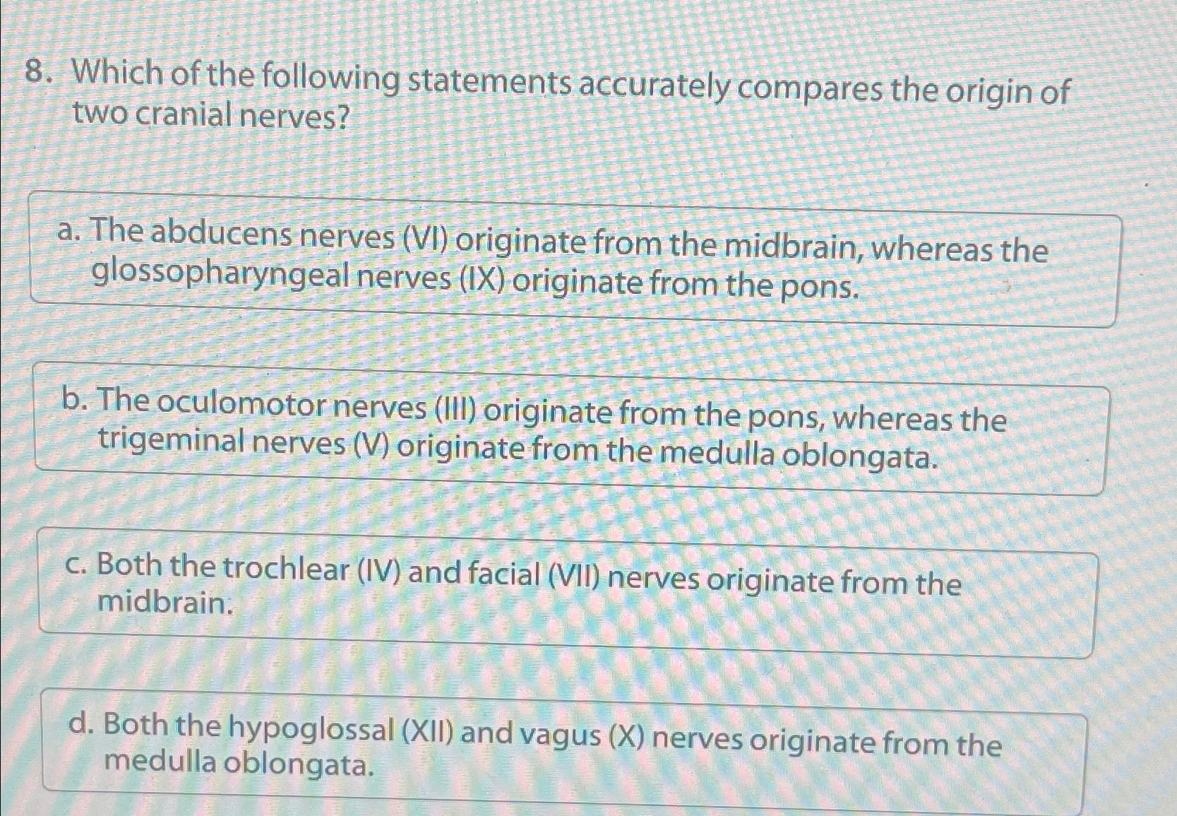 Solved Which of the following statements accurately compares | Chegg.com