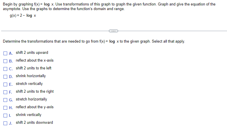 Solved Determine the transformations that are needed to go | Chegg.com