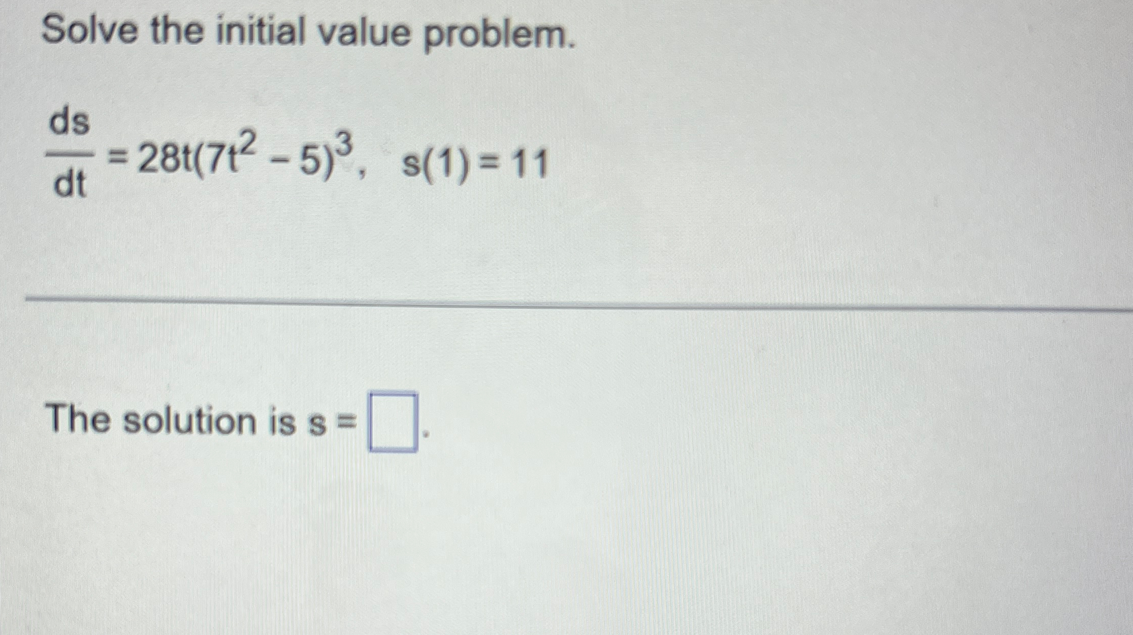 Solved Solve the initial value | Chegg.com