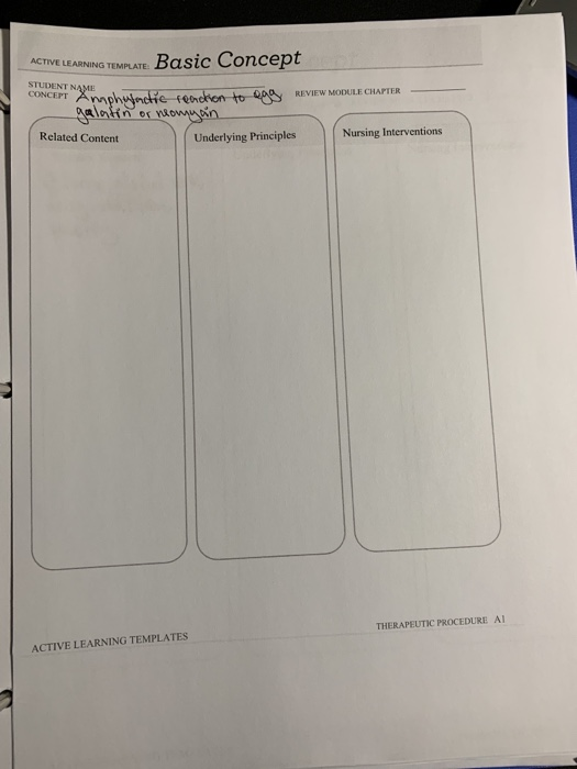 Solved ACTIVE LEARNING TEMPLATE: Basic Concept STUDENT NAME | Chegg.com