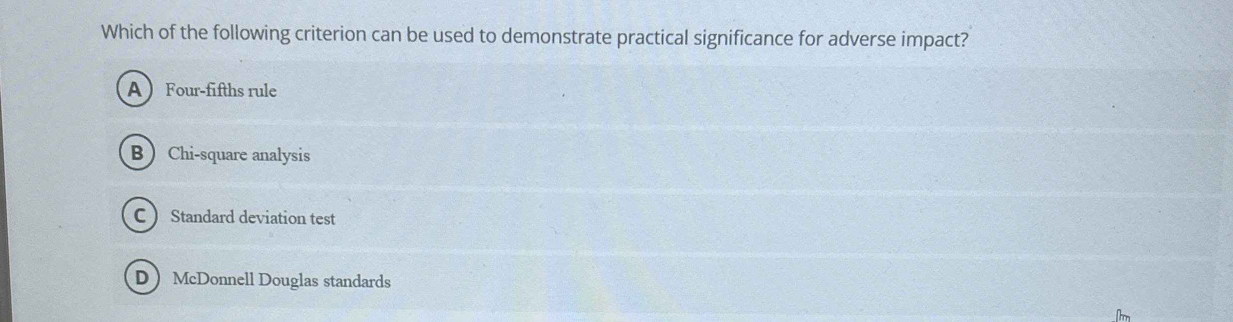 Solved Which of the following criterion can be used to | Chegg.com