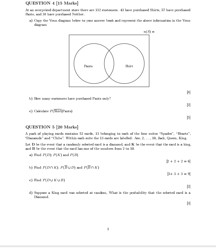 Solved QUESTION 4 [15 ﻿Marks]At an overpriced department | Chegg.com