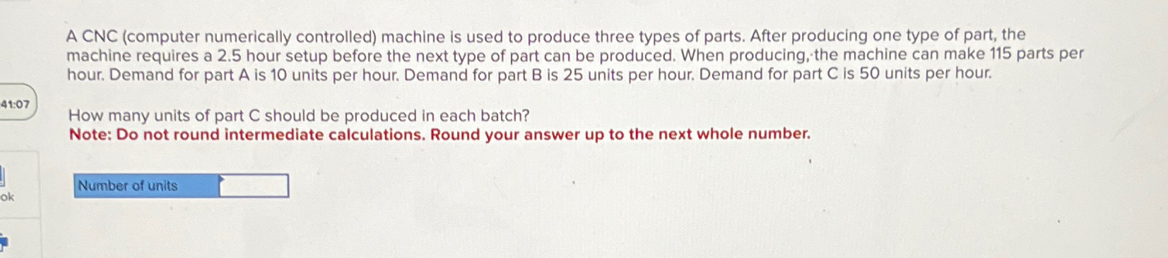 Solved A CNC (computer numerically controlled) ﻿machine is | Chegg.com
