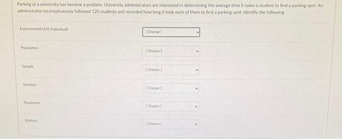 Solved Parking at a university has become a problem. | Chegg.com