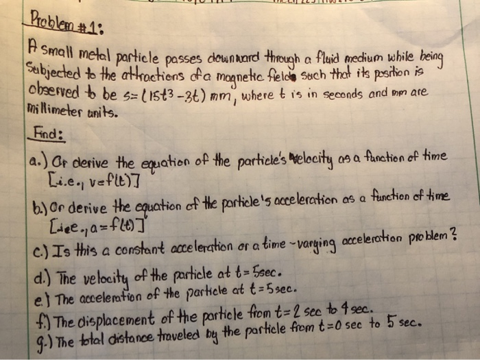 Solved JULLILLLLLLL Problem #1: Small metal particle passes | Chegg.com