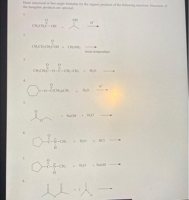 Solved Draw structural or linc-angle formulas for the | Chegg.com