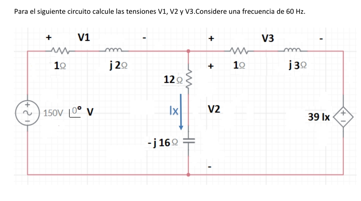 Solved Para el siguiente circuito calcule las tensiones V1, | Chegg.com