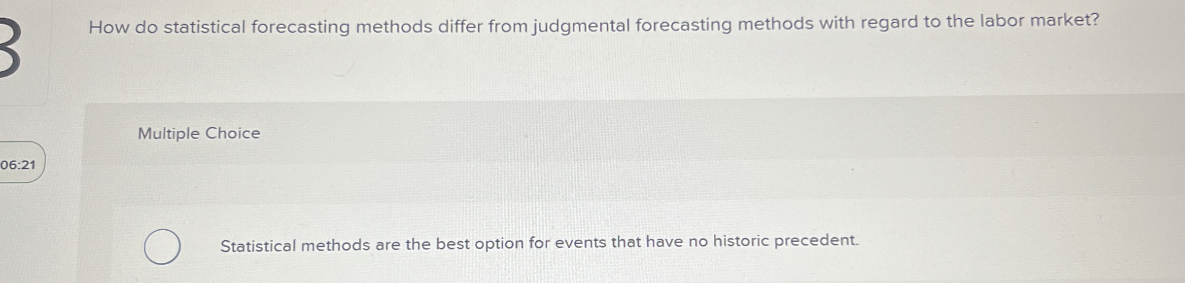 Solved How Do Statistical Forecasting Methods Differ From