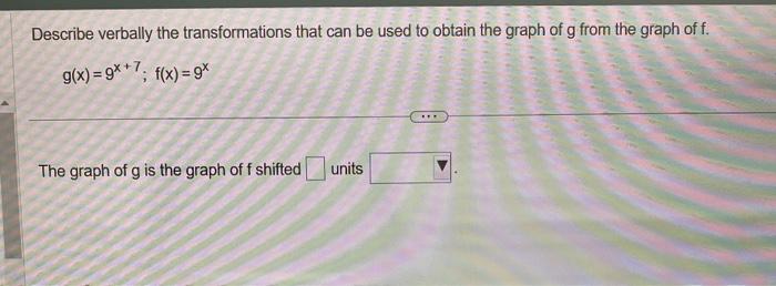 Solved Describe verbally the transformations that can be | Chegg.com