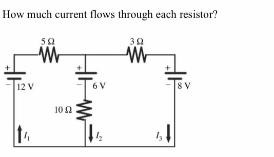 Solved How much current flows through each resistor? 3.2 10 | Chegg.com