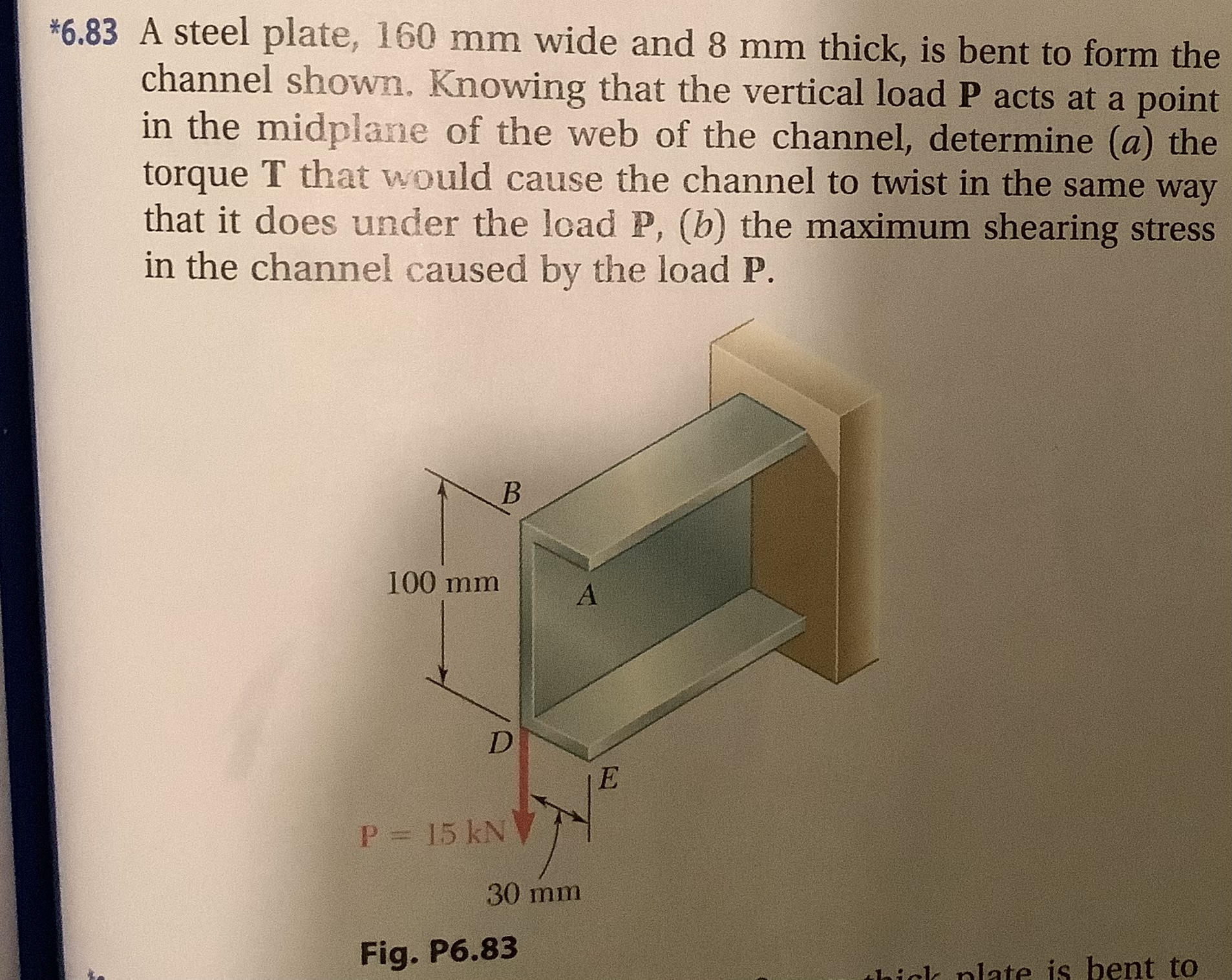 Solved "6.84 ﻿Solve Prob. 6.83, ﻿assuming that a 6 -mm-thick | Chegg.com