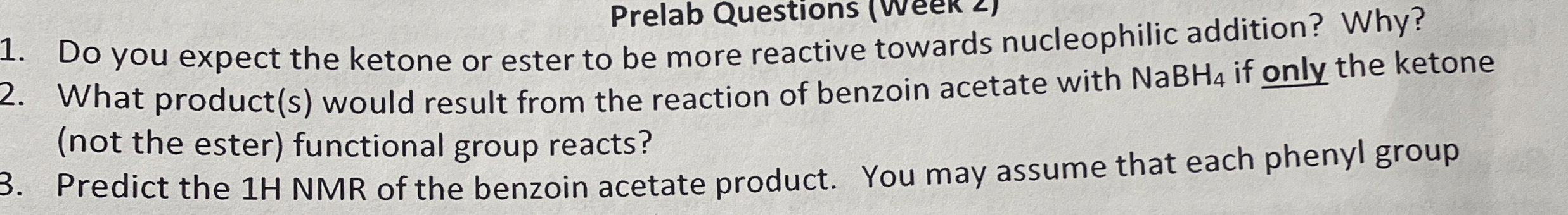 Solved Do you expect the ketone or ester to be more reactive | Chegg.com