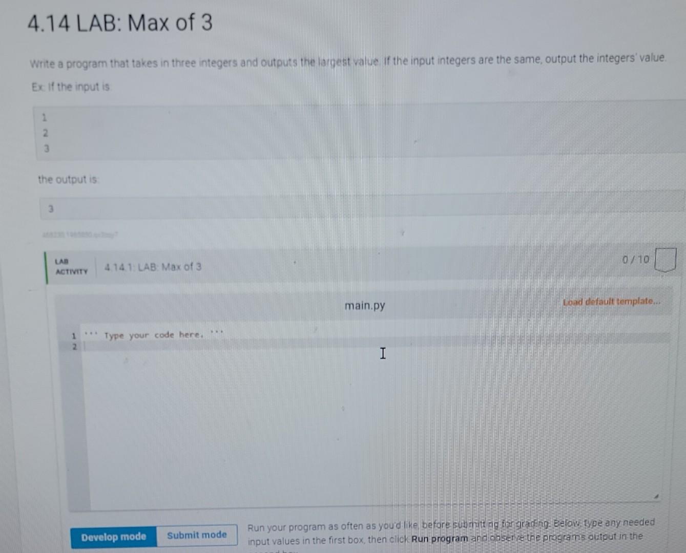 Solved Write a program that takes in three integers and | Chegg.com