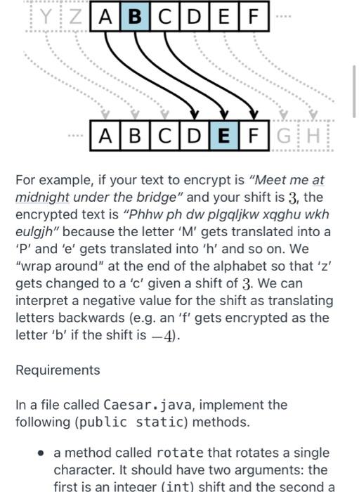 Solved The Caesar Cipher The Caesar cipher is an ancient | Chegg.com