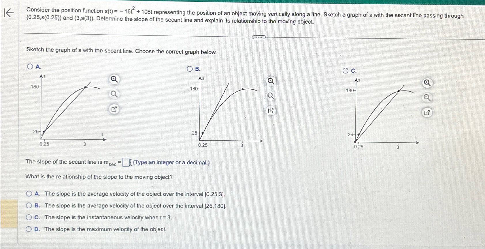 Solved Consider The Position Function S T 16t2 108t