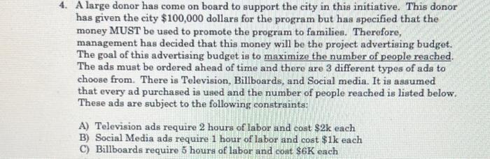 Solved have to use excel solver to solve this program with | Chegg.com