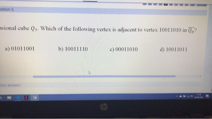Solved estion 5 asional cube Q7. Which of the following | Chegg.com