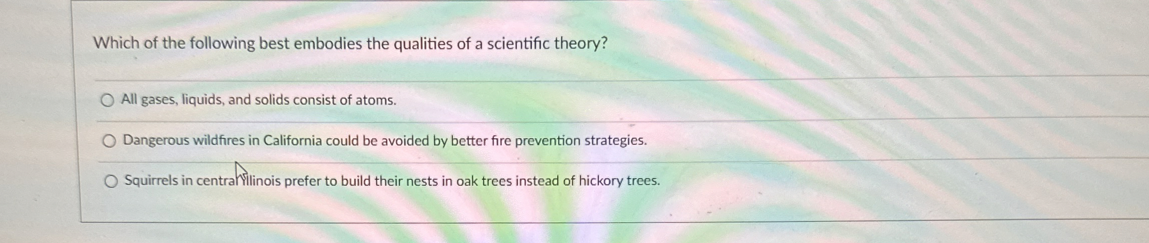 Solved Which of the following best embodies the qualities of | Chegg.com