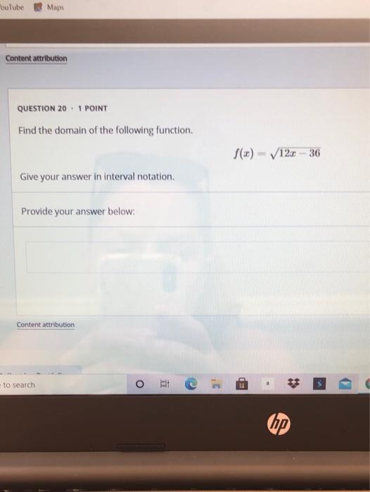 Solved ouTube Maps Content attribution QUESTION 20.1 POINT | Chegg.com