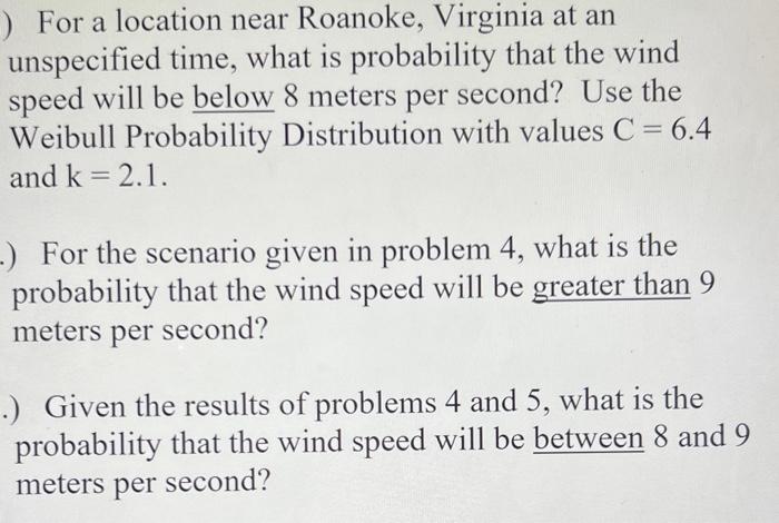 Solved For a location near Roanoke, Virginia at an | Chegg.com
