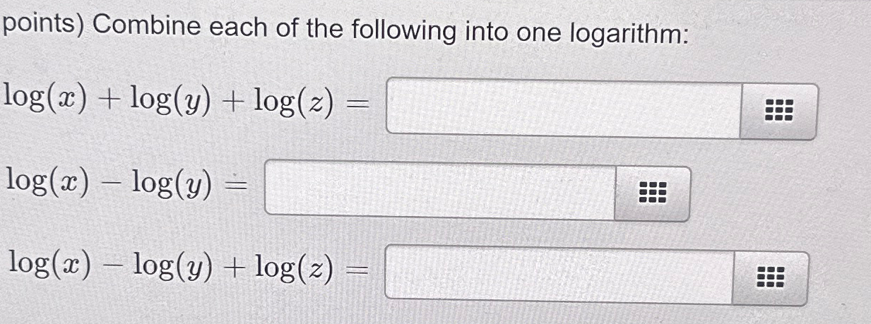 Solved Combine each of the following into one | Chegg.com