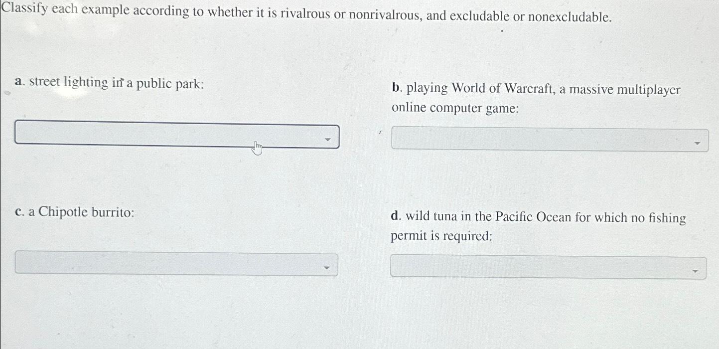 Solved Classify each example according to whether it is | Chegg.com