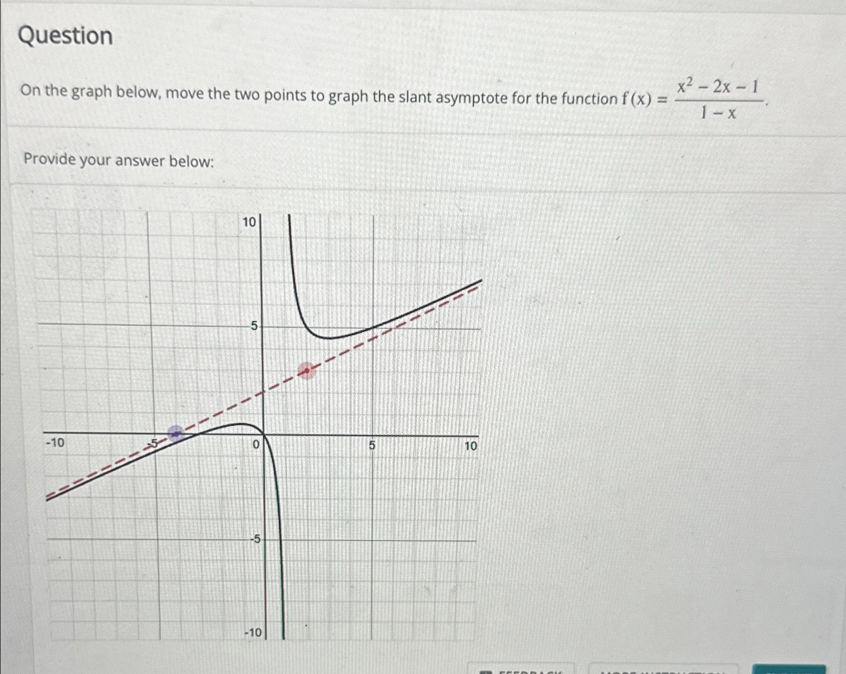 Solved QuestionOn the graph below, move the two points to | Chegg.com Solved QuestionOn the graph below, move the two points to | Chegg.com